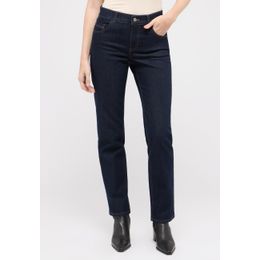 Slim-fit-Jeans Angels "DOLLY", Damen, Gr. 46, L&auml;nge 32, blau (night blau), Denim/Jeans, Obermaterial: 77% Baumwolle, 22% Polyester, 1% Elasthan, straight fit, Jeans Slim-fit-Jeans