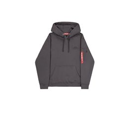 Hoodie Alpha Industries "Backprint Hoodie ", Herren, Gr. L, grau (vintage grau), Obermaterial: 80% Baumwolle, 20% Polyester, regular fit, Sweatshirts Hoodie