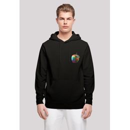 Kapuzenpullover F4NT4STIC "Colorfood Collection - Rainbow Apple", Herren, Gr. 4XL, schwarz, Obermaterial: 50% Baumwolle, 50% Polyester, relaxed fit, Pullover Kapuzenpullover, Print