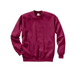 Sweatshirt Fruit of the Loom, Damen, Gr. 4, rot (weinrot), 80% Baumwolle, 20% Polyester, unifarben, Rundhals, Sweatshirts Sweatshirt