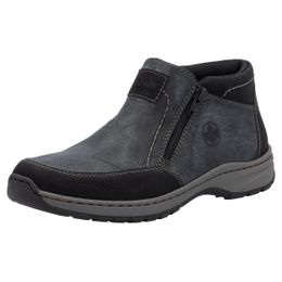 Winterboots Rieker, Herren, Gr. 42, grau (grau, schwarz), Lederimitat, Schuhe Winterboots, Winterstiefelette, Halbschuh mit beidseitigen Rei&szlig;verschl&uuml;ssen, Topseller