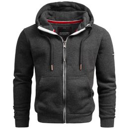 Sweatjacke Alessandro Salvarini "ASBergamo", Herren, Gr. M (50), grau (dunkelgrau), Obermaterial: 65% Baumwolle, 35% Polyester, Sweatjacken Sweatjacke, aus hochwertigem, warmem Material