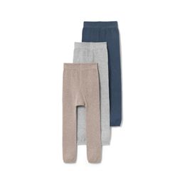 Tchibo - 3 Kinder-Strickleggings - Herren - Gr. 146/152 - blau