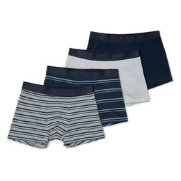 Tchibo - 4 Slipboxer - Herren - Gr. S/4 - dunkelblau/gestreift