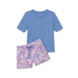 Tchibo - Shorty-Pyjama-Set - Damen - Gr. S - hellblau