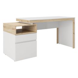 Roba Schreibtisch &raquo;Santiago&laquo; - 160x60x76cm - braun - Holz / Acryl