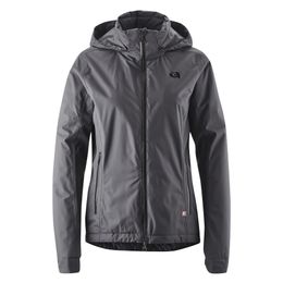 Fahrradjacke Gonso "Save Jacket Therm W", Damen, Gr. 38, grau, 100% Polyester, Jacken Fahrradjacke, Damen Regenjacke wind- und wasserdicht, Radjacke mit Kapuze