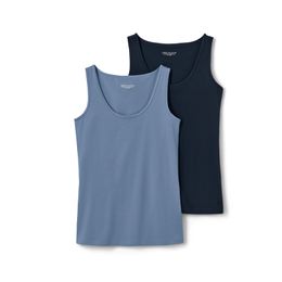 Tchibo - 2 Tops - Damen - Gr. L - blau