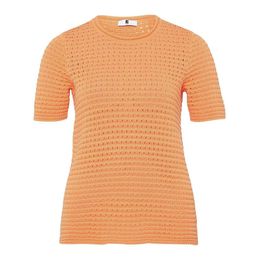 Anna Aura - Rundhals-Pullover mit 1/2-Arm, orange, Gr. 50 / XL - Baumwolle