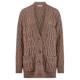 Peter Hahn - Strickjacke, braun, Gr. 40/42 - Wolle