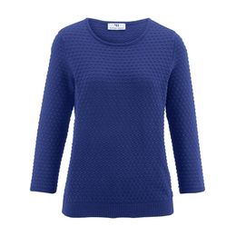 Peter Hahn - Rundhals-Pullover aus 100% SUPIMA -Baumwolle, blau, Gr. 44 / L - Baumwolle