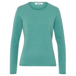 Peter Hahn - Rundhals-Pullover mit Kaschmir, gr&uuml;n, Gr. 46 / L - Schurwolle