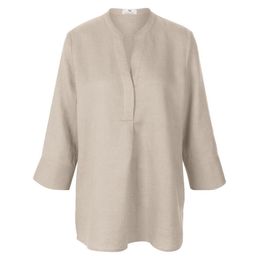 Peter Hahn - Bluse mit 3/4-Arm, beige, Gr. 46 / L - Leinen