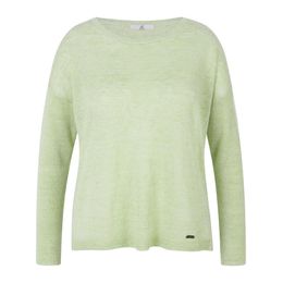 Emilia Lay - Rundhals-Pullover, gr&uuml;n, Gr. 46 / L - Leinen