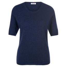 Peter Hahn - Rundhals-Pullover aus Schurwolle und Kaschmir, blau, Gr. 44 / L - Schurwolle