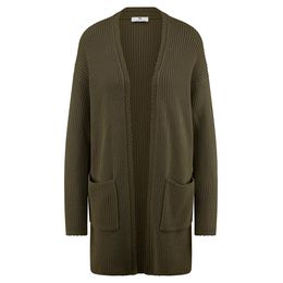 Peter Hahn - Long-Strickjacke, gr&uuml;n, Gr. 36 / S - Baumwolle