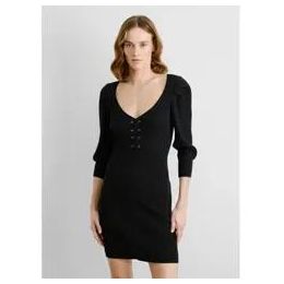 Pepe Jeans f&uuml;r Damen. PL953729 Olaia Kleid schwarz (M), L&auml;ssig, Viskose, Langarm
