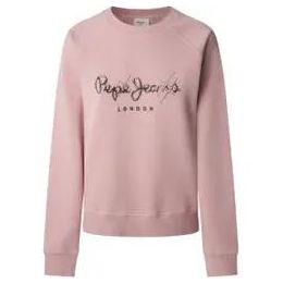 Pepe Jeans f&uuml;r Damen. PL581467 Sweatshirt Lupita rosa (XL), L&auml;ssig, Baumwolle, Nachhaltig