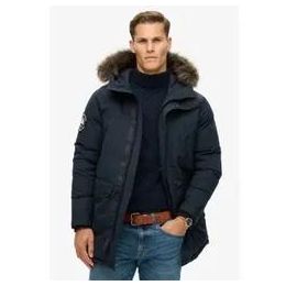 Superdry f&uuml;r Herren. M5011929A Parka aus Kunstfell Everest navy (L), L&auml;ssig, Polyester, Nachhaltig, Marine