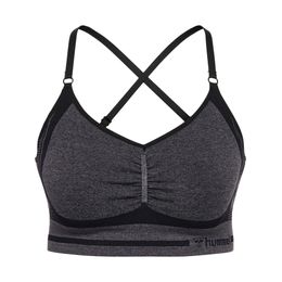 Hummel Sport-BH 'Lulu' Damen Gr&ouml;&szlig;e XL dunkelgrau / schwarz
