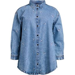 ZIZZI Bluse Damen Gr&ouml;&szlig;e 11XL/12XL blue denim