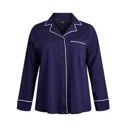 ZIZZI Schlafshirt 'TANJI' Damen Gr&ouml;&szlig;e XL/XXL navy / wei&szlig;