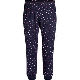 ZIZZI Pyjamahose 'MHANNY' Damen Gr&ouml;&szlig;e 9XL/10XL nachtblau / pink / rosa Winterkleid