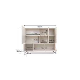 M&ouml;bel Kraft Highboard braun Ma&szlig;e (cm): B: 160 H: 120,5 &raquo; M&ouml;bel Kraft