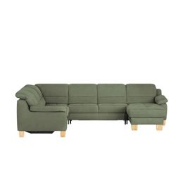 Kollektion Kraft Wohnlandschaft aus Mikrofaser Hanna gr&uuml;n Ma&szlig;e (cm): B: 322 H: 84 T: 264.0 &raquo; M&ouml;bel Kraft