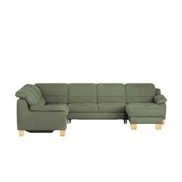 Kollektion Kraft Wohnlandschaft aus Mikrofaser Hanna gr&uuml;n Ma&szlig;e (cm): B: 322 H: 84 T: 264.0 &raquo; M&ouml;bel Kraft