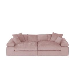 Smart Big Sofa im modernem Cord Lianea rosa/pink Ma&szlig;e (cm): B: 260 H: 86 T: 133.0 &raquo; M&ouml;bel Kraft