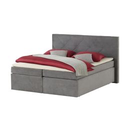 M&ouml;bel Kraft Boxspringbett grau Ma&szlig;e (cm): B: 201 H: 122 &raquo; M&ouml;bel Kraft