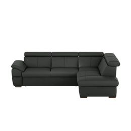 Primo Ecksofa aus Echtleder Town schwarz Ma&szlig;e (cm): B: 264 H: 76 T: 210.0 &raquo; M&ouml;bel Kraft