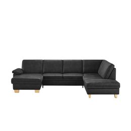 Kollektion Kraft Wohnlandschaft Kunstleder Samu schwarz Ma&szlig;e (cm): B: 316 H: 90 T: 235.0 &raquo; M&ouml;bel Kraft