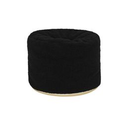 CS Schmal como Pouf Teddy uni schwarz Ma&szlig;e (cm): H: 30 &Oslash;: 43.0 &raquo; M&ouml;bel Kraft