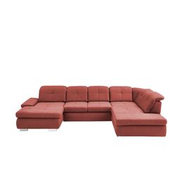 Kollektion Kraft Wohnlandschaft aus Mikrofaser Affair rot Ma&szlig;e (cm): B: 371 H: 100 T: 260.0 &raquo; M&ouml;bel Kraft