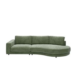 Jette Home Organisches Einzelsofa in Cord Sila gr&uuml;n Ma&szlig;e (cm): B: 330 H: 85 T: 166.0 &raquo; M&ouml;bel Kraft