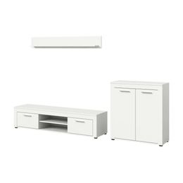 M&ouml;bel Kraft Wohnwand wei&szlig; Ma&szlig;e (cm): B: 255 H: 159 T: 35.0 &raquo; M&ouml;bel Kraft