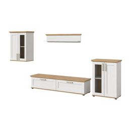 M&ouml;bel Kraft Wohnkombination holzfarben Ma&szlig;e (cm): B: 316 H: 161 &raquo; M&ouml;bel Kraft