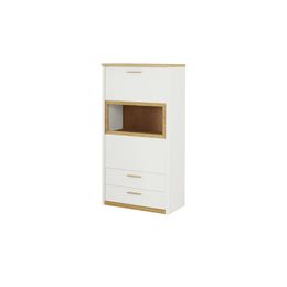 Wohnwert Highboard Libro Plus wei&szlig; Ma&szlig;e (cm): B: 76 H: 148 T: 41.0 &raquo; M&ouml;bel Kraft