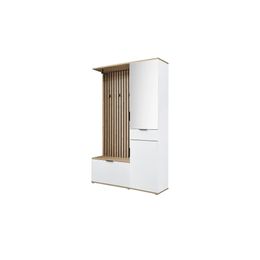 M&ouml;bel Kraft Kompaktgarderobe Rovereto wei&szlig; Ma&szlig;e (cm): B: 122 H: 195 T: 35.0 &raquo; M&ouml;bel Kraft
