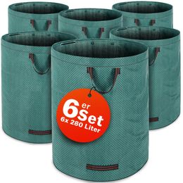 Gardebruk Gartenabfallsack 6er-Set Gr&uuml;n je 280 Liter