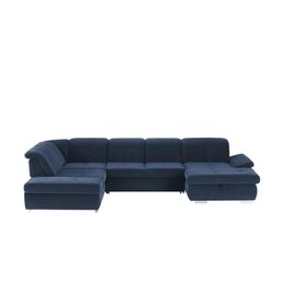 Kollektion Kraft Wohnlandschaft Mikrofaser blau Ma&szlig;e (cm): B: 371 H: 100 T: 260.0 &raquo; M&ouml;bel Kraft
