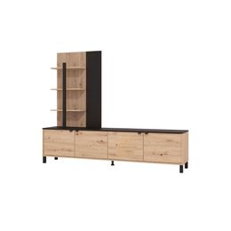 M&ouml;bel Kraft Wohnwand holzfarben Ma&szlig;e (cm): B: 208 H: 167 T: 40.0 &raquo; M&ouml;bel Kraft