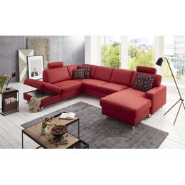 Kollektion Kraft Wohnlandschaft Jana rot Ma&szlig;e (cm): B: 309 H: 85 T: 235.0 &raquo; M&ouml;bel Kraft
