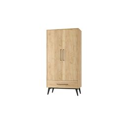 Pinio Kleiderschrank 2-t&uuml;rig Retro holzfarben Ma&szlig;e (cm): B: 52,4 H: 199,6 &raquo; M&ouml;bel Kraft