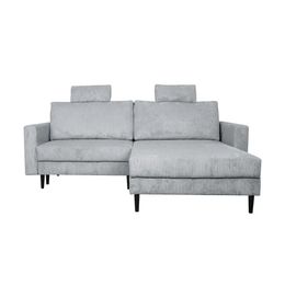 Primo Ecksofa trendiger Cordstoff Livorno grau Ma&szlig;e (cm): B: 221 H: 105 T: 153.0 &raquo; M&ouml;bel Kraft