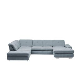 Kollektion Kraft Wohnlandschaft Flachgewebe Affair blau Ma&szlig;e (cm): B: 371 H: 100 T: 260.0 &raquo; M&ouml;bel Kraft