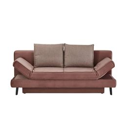 M&ouml;bel Kraft Schlafsofa mit Bettkasten Sidney rosa/pink Ma&szlig;e (cm): B: 200 H: 85 T: 90.0 &raquo; M&ouml;bel Kraft