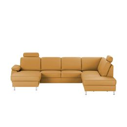 Kollektion Kraft Wohnlandschaft mit Sitz- und R&uuml;ckenbezug aus Leder Kathi orange Ma&szlig;e (cm): B: 314 H: 86 T: 235.0 &raquo; M&ouml;bel Kraft